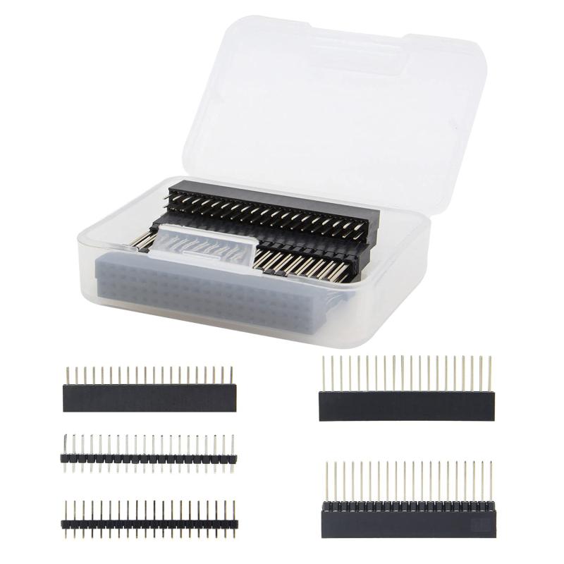 Geekworm 2x20 40ピン 積み重ねるメスヘッダーキット(5つ仕様)、ラズパイ GPIOスタッキングヘッダー、Raspberry Pi 4B/3B+/3B/2B/B+/A+/Zero(Zero W)に適用【適用对象】Raspber...