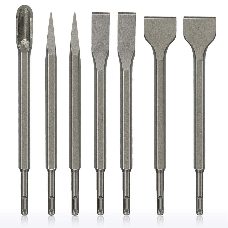 Mrupoo 充電式ハンマードリル チゼル SDS プラス シャンク ドリル SDS ビット プラス シャンク コンクリート タガネ 工具