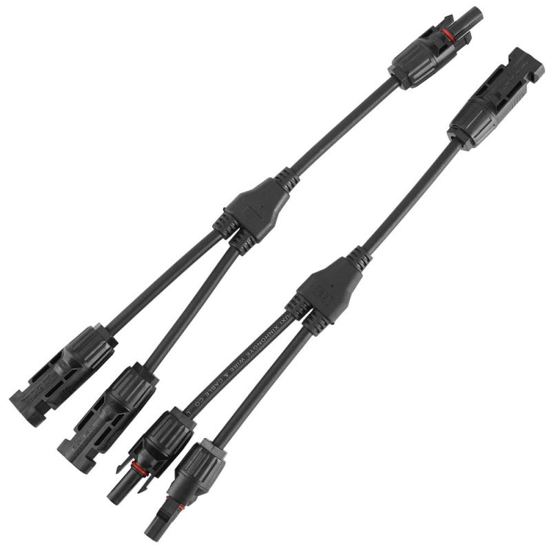 YCIND IARLION mc4 並列 コネクタ 分岐 ソーラーパネル用 延長ケーブル Yケーブル Y字型 ソーラー 並列 1M2F + 2M1F 耐候性 UV耐久 防水 mmfコネクタ