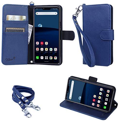 wisers LG style3 L-41A 手帳型スマホケース 牛革PUレザー (カードホルダー/スタンド機能付) ストラップ2種付き (ハンドストラップ/ネックストラップ) カードホルダー