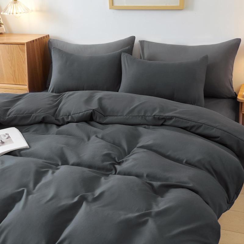 HOdo Home 掛け布団カバー シングル セミダブル ダブル オールシーズン 布団カバー 肌にやさしい ピーチスキン加工 通気速乾 静電気防止 抗菌防臭 丸洗いOK 着脱簡単