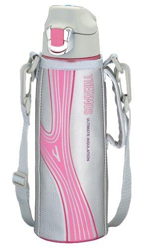 THERMOS 真空断熱スポーツボトル 1.0L ピンク FFF-1000F Pサイズ:本体/約幅8×奥行8×高さ29cm(ポーチ含まず)、口径/約4.5cm本体重量:約0.5kg(ポーチ含む)素材・材質:本体/ステンレス鋼(アクリル樹脂塗...
