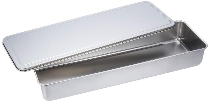 EBM 18-8 調味料入蓋付バット 435×135 中子4ヶ入れ用長外寸 :435×145×H60mm製品重量:860g材質:18-8ステンレス
