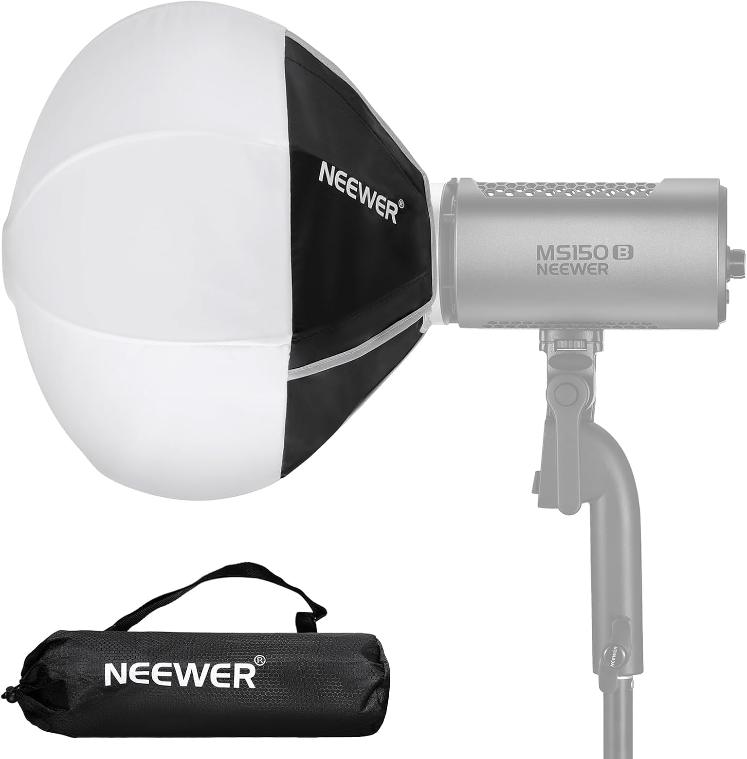 ・【NEEWERマウント付きランタンソフトボックス】30cmランタンソフトボックスはNEEWER MS60 MS60B MS60C MS150BミニLEDビデオライト専用です。コンパクトなサイズにより、外出先での屋外ハンドヘルドソフト照明セ...