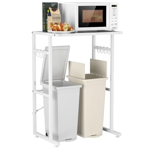 ・【ゴミ箱上ラック仕様】素材：メタルラック/〈外寸〉伸縮横幅約40?60×奥行40×高さ86.5（cm）。〈内寸〉伸縮横幅約38?58×奥行38×高さ84.5（cm）。吊り下げ用フック8個付き。・【高さ84.5cm以下のフタ付き・ペタル式・...