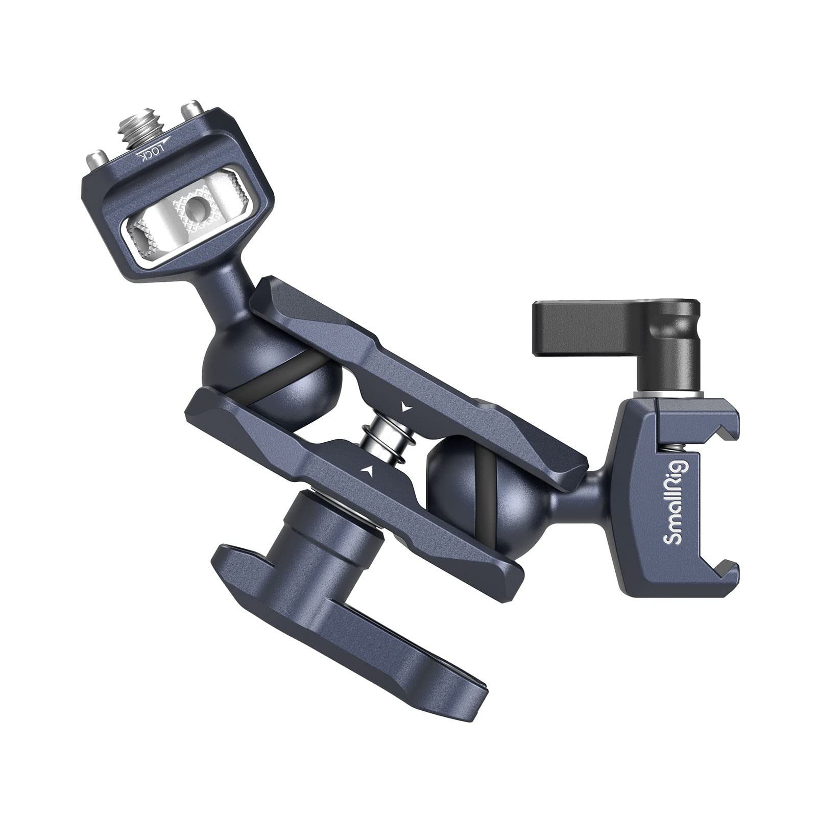 ・【NATO クランプ付き】SMALLRIG マジックアーム 3875 は、端に 1/4"-20 ネジ 1 つと NATO クランプ 1 つを備えています。各ボールヘッドは直径 20mm です。最大耐荷重は 6kg です。・【ねじれ防止設計...