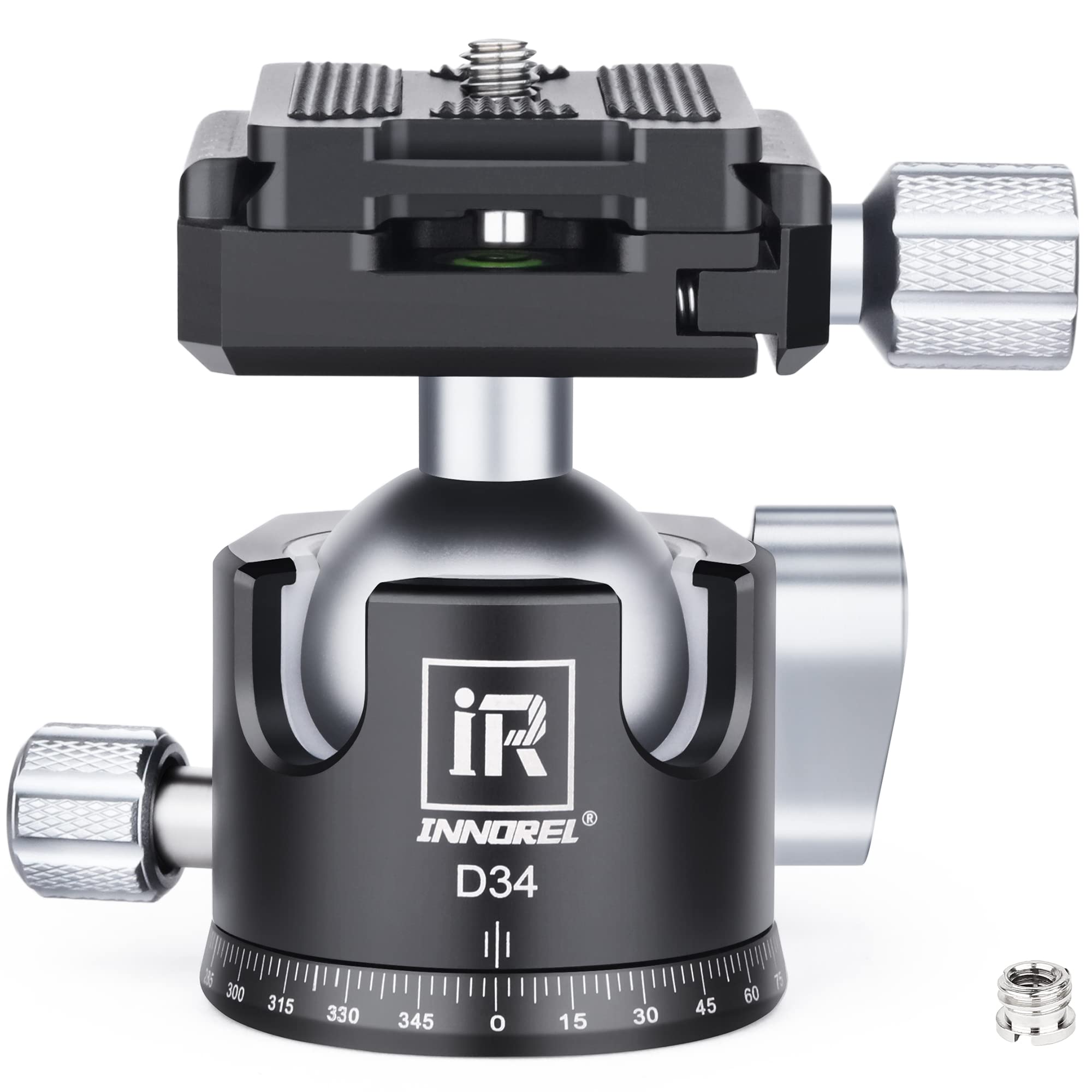 ・【高品質自由雲台】雲台全体はアルミ合金を使って、CNCと硬質アルマイト技術で加工して、コンパクトな形だけではなく、とても頑丈です！・【低重心デザイン】この雲台は低重心デザインで、重心が普通の雲台より約15%低くなり、安定性はより良いで、ロ...