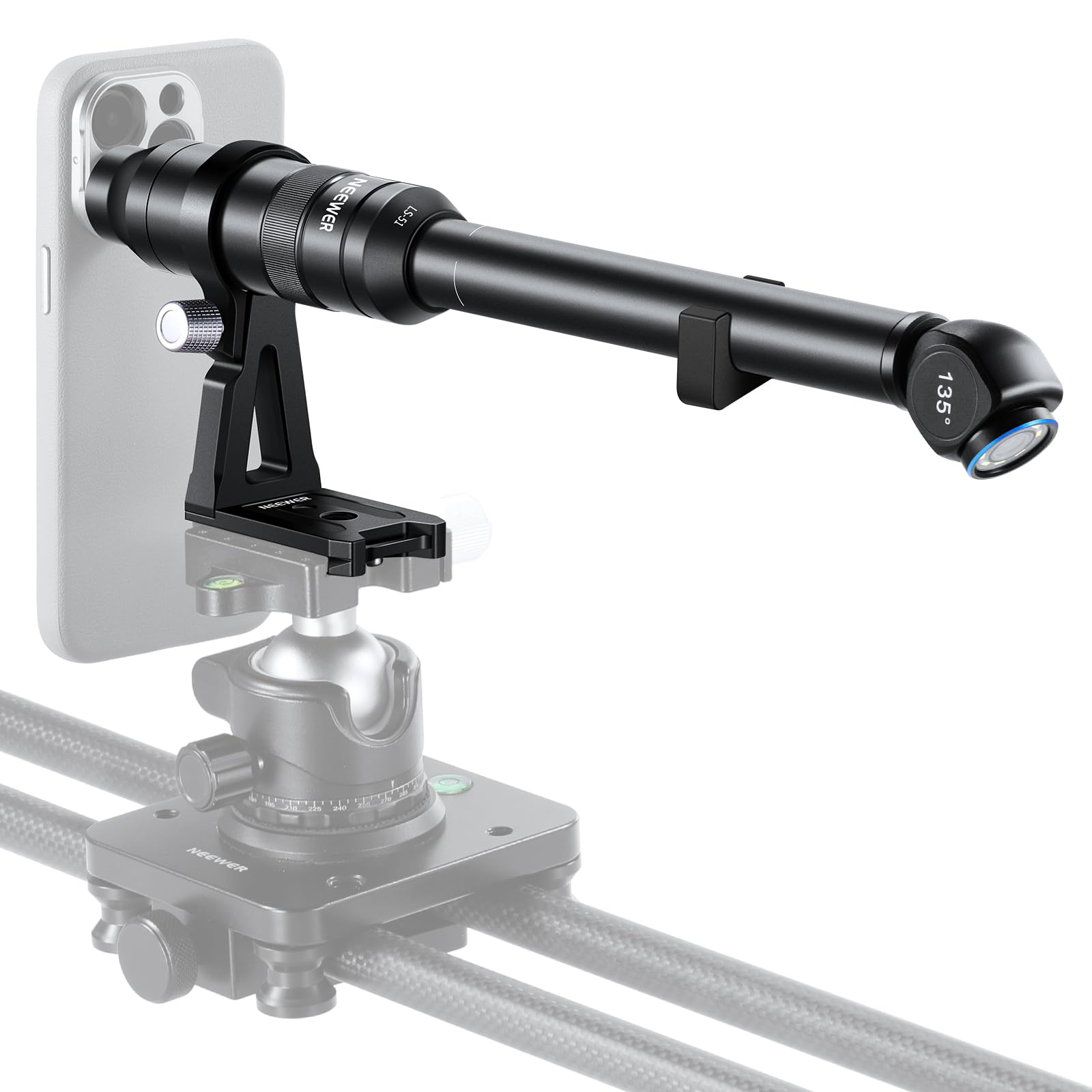 ・【モバイルビデオ録画用】マクロプローブレンズはスマホで素晴らしいビデオを撮影するために設計され、340mm細身のバレルと18mm焦点距離を備えており、動物の洞窟やパイプなどの深く狭い場所でも被写体から安全な距離を保ちながら撮影できます。ご...