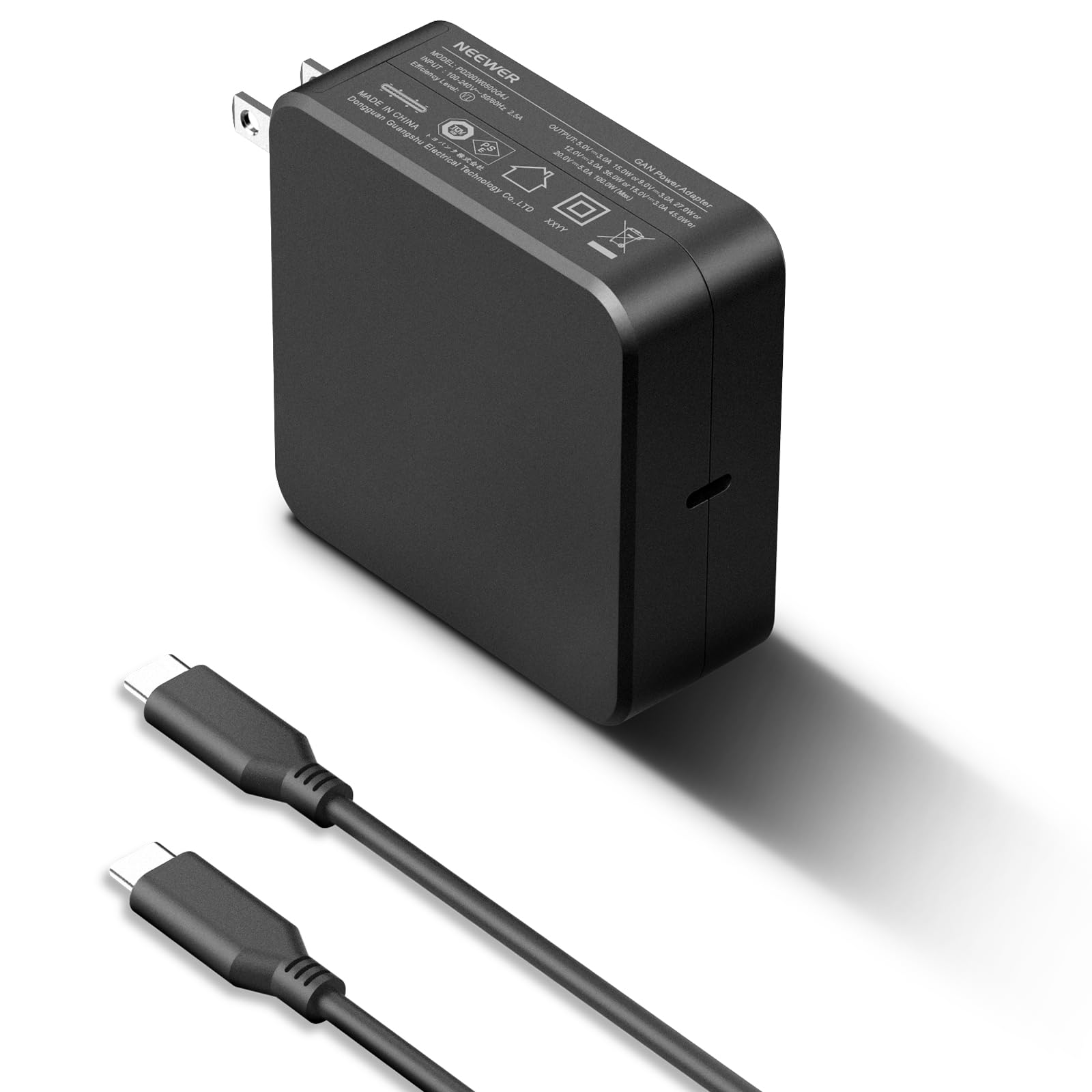 ・【最大100Wスーパーチャージ】100W GaN充電器はPD急速充電プロトコルをサポートし、最大100Wの出力電力（20.0V/5.0A）を提供し、市販上のほとんどの充電器よりも速くデバイスを充電します。また、追加の出力も提供します： 5...