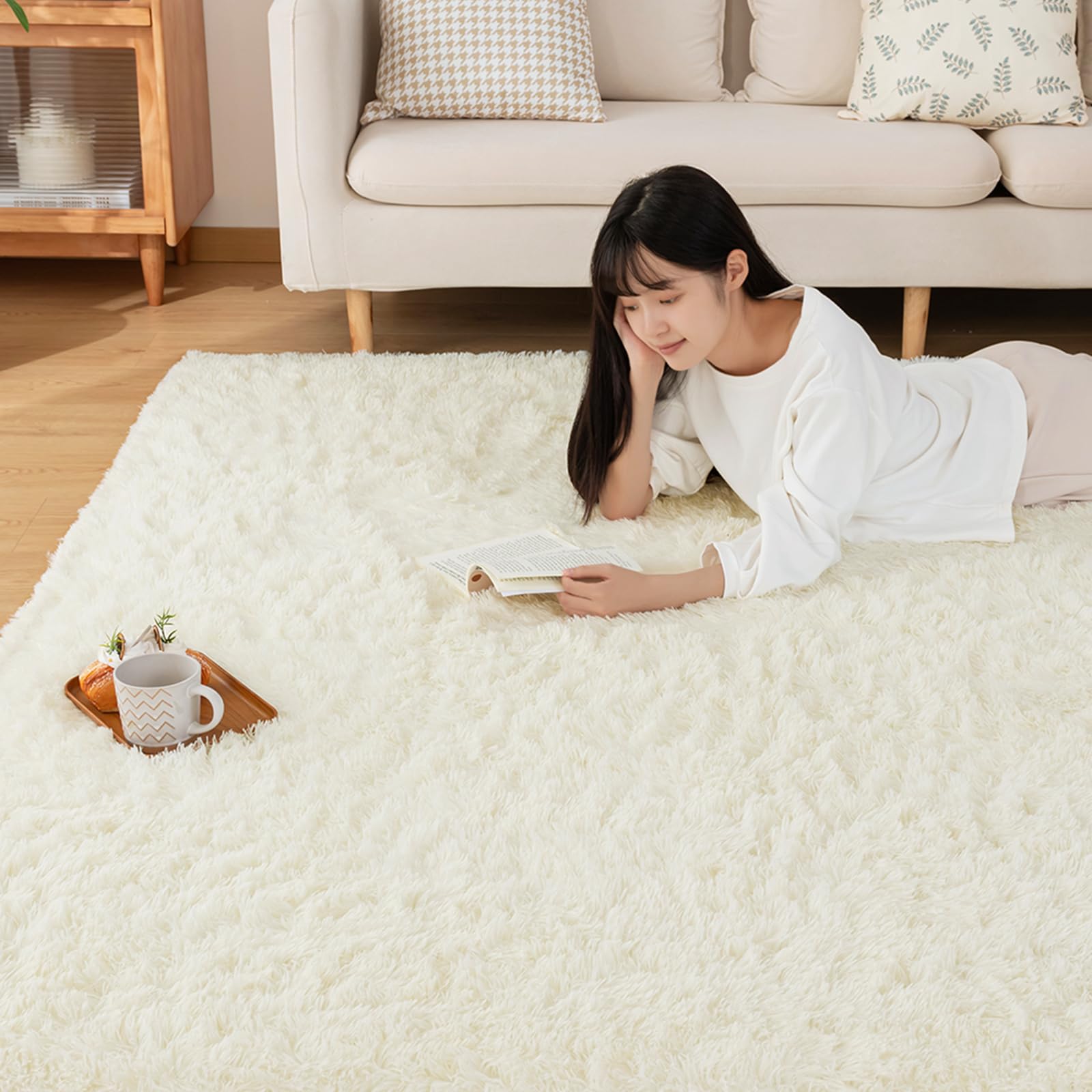 ・【商品仕様】サイズ：120×160cm 起毛の高さ：約35mm、ウレタン厚：約10mm、不織布と滑り止め加工は約3mm、合計厚さ約48mmです。 表地：ポリエステル100%　中材：ウレタンフォーム　裏地：ポリエステル100%・【抗菌防臭・...