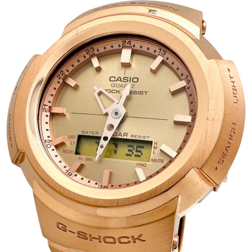 商品詳細 ★ブランド CASIO/カシオ ★商品名 メンズ ピンクゴールドカラー 腕時計 ★型番 AWM-500GD ★駆動方式 ソーラー電波 ★モデル G-SHOCK フルメタル ★素材 GP ★カラー シャンパン文字盤/ピンクゴールド ...