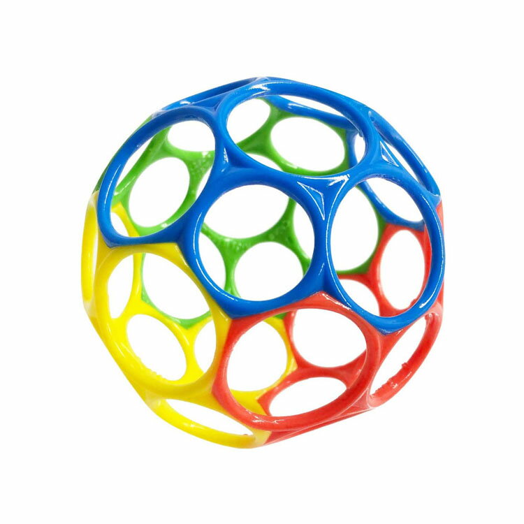 はじめてのおもちゃにぴったり。穴があるので、赤ちゃんでもしっかり持てて遊びやすいのが特徴。●商品サイズ（cm）幅約10×奥行約10×高さ約10●商品重量約0.03kg●材質対象年齢：0歳〜（検索用：オーボール ラトル 新生児 おもちゃ 初め...