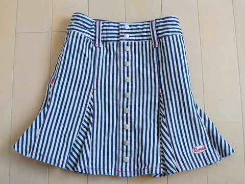 RONI ロニィ ロニ 子供服 女の子 女児 スカート ボトム ボトムス ボトムズ デニム　XS 約 100cm ★3 キッズ 【中古】 ガールズ アウトレット リサイクル 古着 子ども服 こども服 子供 子ども マナマナ状態★ランクはこち...