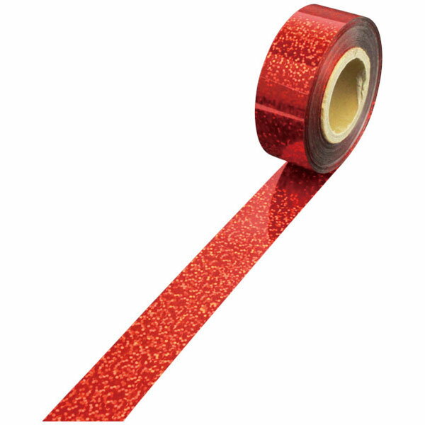 【商品概要】●赤●1巻●ポンポン用の製作素材やその他工作、装飾にお使いいただけます。【サイズ・重量表記】●テープ寸法／25（幅）×0.025（厚）mm×100（長）m●質量／100g●材質／PET●包装数：1※ご利用の環境により、実物の色と...