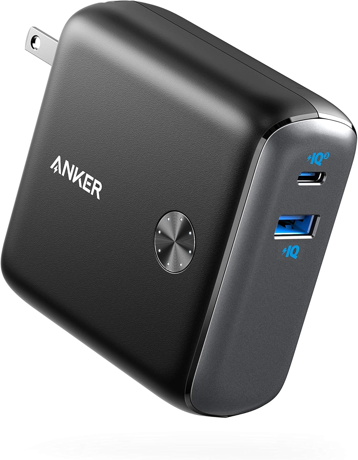 Anker PowerCore Fusion 10000 (9700mAh 20W PD モバイルバッテリー搭載USB充電器) (ブラック)rt748 【コンセント一体型/折りたたみ式プラグ/USB Power Delivery対応/PSE...