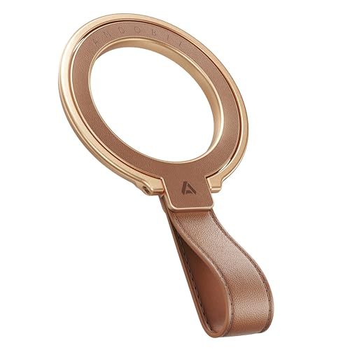 2026高級牛革製 MagStand Pro】 Andobil スマホ Magsafe マグセーフ リング 革rt758 【横縦両立機能特化&超強磁力&牛革素材】 両面 マグネット 角度調整可能 簡単着脱 薄型 高級合金素材 磁石 iPho...