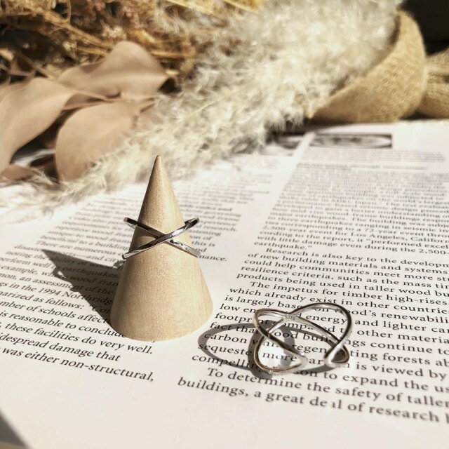 【シルバー925リング/2wayクロスオープンリング】デイリー使い　シンプルリング　ボリュームリング　レディース　ワイドリング　地金リング　silver925 きれいめ　上品　大人可愛い　シンプルリング　オープンリング　ギフト　普段使い　お...