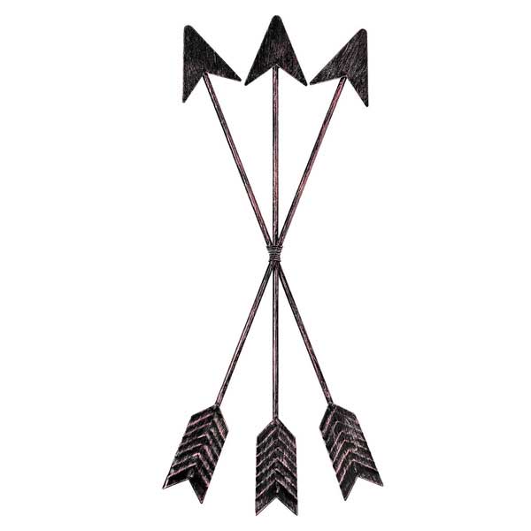【商品詳細】 メタルアロー オブジェ 縦44cm×横19cm 3本の矢が束ねられたメタルオブジェ。 日本ではあまり見かけないデザインで、ネイティブアメリカンの雰囲気を加えます。 裏側に取り付け用のホールがあるので吊り下げて飾ってください。 ...