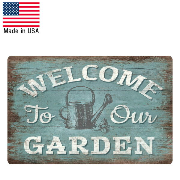 【商品詳細】 メタルサイン "WELCOME To Our GARDEN" ガーデン 縦19.5cm×横30cm ガーデニングをしている方にぴったりなメタルサインです。庭はもちろん、個人用としてガレージやインテリアで個性的な空間を演出に！シ...