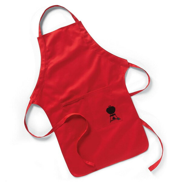 Weber "バーベキュー エプロン" です。 ポケットには "Weberロゴ" の刺繍入り。 深いポケットが付いているため調味料や、タオルや布巾などを入れておくことができます。 首紐と腰紐が一本でつながっているタイプなので、体型に合わせて...