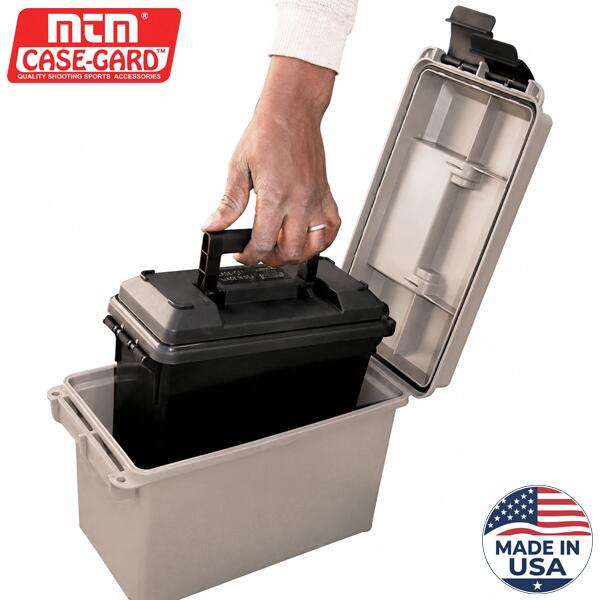 【商品詳細】 MTM Case-GardのACIC5は、50口径用アモボックス「AC50」と、30口径用アモボックス「AC30T」を組み合わせた、大小2サイズのアモボックス2個セットです。 FDE（フラットダークアース）カラーの大型ケース内...