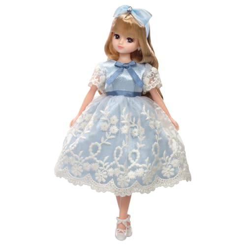 -/-/LD-09・(C) TOMY・電池は使用しません。商品紹介 上品なブルーのドレスを着て大きなリボンカチューシャをしたリカちゃんです。 スカートと袖がクラシカルなデザインです。 カチューシャの大きなリボンの中央にはラインストーンがキラ...