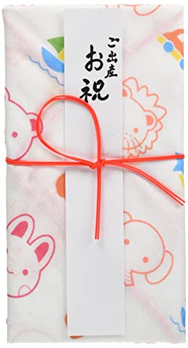 日本製赤/18.5×10cm/V105-20・Color:赤・パッケージ個数:1・原産国:日本・サイズ:約18.5×10cm・材質:綿・短冊2枚付き(ご出産お祝・無地)御出産お祝い用金封 ガーゼハンカチとしてお使い頂ける