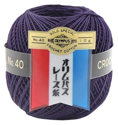Col.325パープルネービー/10g3玉セット/金票40番10g・Size:10g3玉セットStyle:Col.325・仕様：1玉 10g約89m 3玉セット・品質：綿（最高級エジプト綿）100％・適正針：レース針 6号〜8号・金票 ( ...