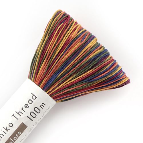 col.304304/寄木細工/100m/OS-304・Color:304/寄木細工・パッケージ個数:1・サイズ: 1かせ約100m巻・素材: 綿100%・生産国: 日本・光沢がありすべりがよく、刺しやすい刺し子用の糸です。・カラー: No...