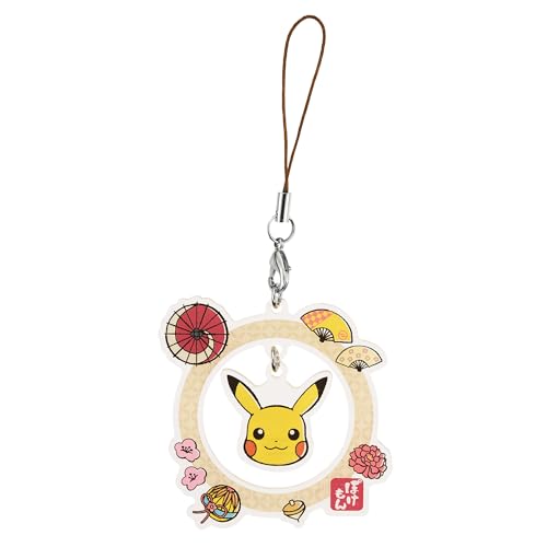 ピカチュウゴールド/-/RS-PM01・ゆびを通して落下防止！ポケモンのチャームがゆらゆら動くリングストラップです。・スマホはもちろん、リュックやカバン、お財布などのチャームにもぴったり！・和柄デザインがとってもキュート。ゆびを通して落下防...