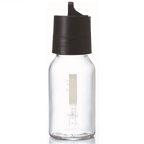 フリップトップ。ブラック/120 ml/Dressing・Size:120 mlColor:ブラック・パッケージ個数:1・サイズ：径5.5×高さ15.2、口径3.7・実用容量：120ml・材質：ガラス本体/耐熱ガラス、フタ/ポリプロピレン、...