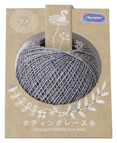 T419マルチカラーラメホワイト/-/T419・パッケージ個数:1・タティングのアクセサリーづくりに最適な、しなやかで上品な輝きを追求したラメ糸です。・1玉 約40m・素材：ポリエステル100％・日本製オリムパス 製絲 レース糸 タティング...