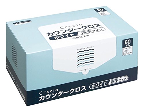 ホワイト/350×600mm/65302・パッケージ個数:1・原産国:中国・60枚/BOX × 6BOX入【特長】 ●しっかり拭ける厚手タイプのふきん ●色分けにより、用途別・セクション別の管理が可能 ●色分けにより、使用方法やルール(マニ...