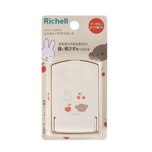 ベージュ/-/-・マチのないレトルトフードを立ておける・封を切ってのせるだけ！・繰り返し使える粘着シート付なので、開けた状態をキープ・ベビーフードを器に移さず、そのまま食べさせられる・レトルトパウチ用スプーン(別売り)との組合せでより便利に...