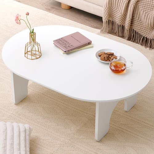 モダンホワイト/幅90/MT-6928WH・Size:幅90・パッケージ個数:1・【商品サイズ(約)】幅90×奥行60×高さ32cm・ころんとしたシルエットが可愛い、オーバル型のホワイトローテーブル。角がなく、柔らかな空間を演出します。・脚...