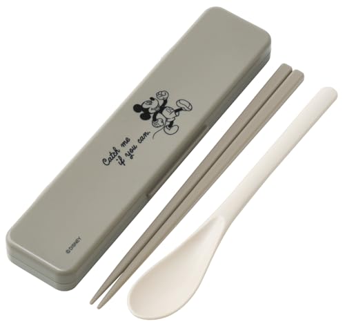 ミッキー/-/CCS3SA-70892・Color:ミッキー・パッケージ個数:1・サイズ：横18.8×縦4.7×高1.8cm、箸・スプーン：18cm・材質：ABS樹脂、箸：メタクリル樹脂、フタ：AS樹脂、クッション：シリコン樹脂・原産国：日...