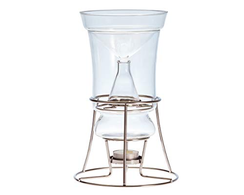 モダン透明/-/70608800・■商品情報 〇サイズ(mm)：幅154 ・奥154 ・?さ245 　〇材質：本体・フラスコ/耐熱ガラス、スタンド・受皿/ステンレス、ゴム栓/シリコーンゴム・■使用上の注意 〇ガラスについて ・ガラスは割れる...