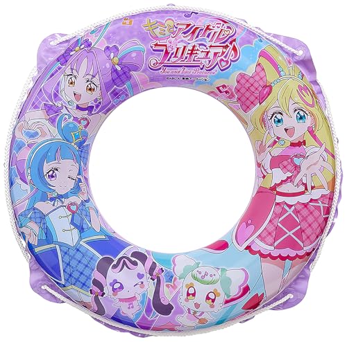 パープル/小/AFD-60B・対象年齢：3歳以上・サイズ：60cm・ロープ付き・かんたん空気栓装着商品・対象年齢4歳〜8歳くらいのお子様に最適！。膨らんだ状態のウキワの内周は約85〜90cmです。大人気「キミとアイドルプリキュア♪」の浮輪で...