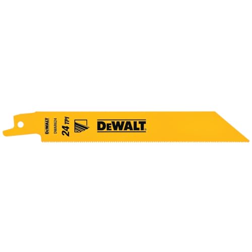 イエロー/-/DWAR618・パッケージ個数:1・DEWALTブランドが誇る高耐久のタフなセーバーソーブレード(レシプロソーブレード)・薄物鉄・非鉄金属・軽天・デッキプレート ( 金属厚み:1.5~4.5mm / 非鉄金属~7.5mm )・...