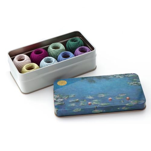 睡蓮/-/OLY05435・パッケージ個数:1・淡く涼やかな「 睡蓮 」をイメージした8色をオリジナル缶に閉じ込めました。・Tralalala. 楚坂有希 さんデザイン睡蓮の編み方ダウンロード用QRコードつきしおり入り・セット内容：金票40...