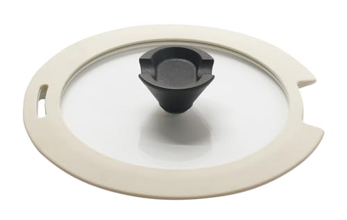 ガラス蓋アイボリー/18cm/HC-690・Style:ガラス蓋PatternName:18cm・パッケージ個数:1・製品サイズ:(約)外径19×高さ3.5cm・製品重量:(約)0.315kg・品名:強化ガラス製器具、強化の種類:全面物理強...