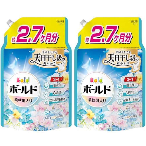 -/詰め替え 1950g×2袋/-・PatternName:フレッシュサボンの香りSize:詰め替え 1950g×2袋・パッケージ個数:1・新しい洗濯洗剤のボールドジェルは部屋干しでも天日干し級の爽やかさ・3IN1で強洗浄+W消臭+24h香...