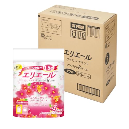 -/37.5メートル (x 32)/4902011825626・PatternName:1.5倍巻/ハーフケース品(4パック)・パッケージ個数:1・トイレ空間を華やかに彩るフラワープリント! 優雅な花の香り。・コンパクトなハーフケース品です...