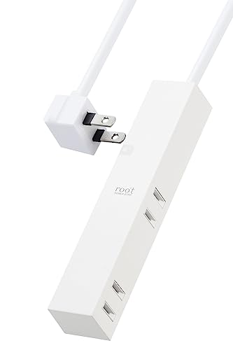 4個口ホワイト/1.5m/AVT-D3-2415WH・Color:ホワイトSize:1.5mStyle:4個口・パッケージ個数:1・上面を光沢、側面をマットに仕上げ、2つの質感をもたせた感のあるデザインタップ“roo't(ルオット)です。・...