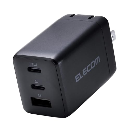 1)C×2、A×1ポートブラック/-/EC-AC10367BK・Color:ブラックStyle:1)C×2、A×1ポートPatternName:1)充電器単体・パッケージ個数:1・3つの出力ポートを搭載。用途に合わせて接続先を使い分けられる...