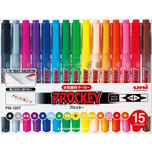 15色セット15色セット/-/PM120T15CN・パッケージ個数:1・15色セット・極細(線幅0.4mm) / 細字丸芯(線幅0.9mm)・重量:205g・サイズ :縦147mm×横195mm×厚さ18mm・インク色:黒、紫、青、水色、緑...
