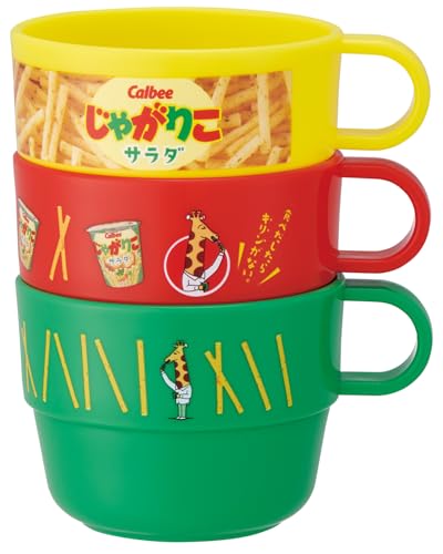 お菓子シリーズじゃがりこ/-/KS31-71281・Color:じゃがりこ・パッケージ個数:1・サイズ：横10.4×径8.2×高6.3cm・材質：ポリプロピレン・原産国：日本積み重ねてコンパクトに収納できる、便利な柄違いコップの3個セット。...