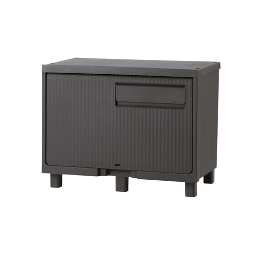リブ付き簡単デザイン開閉式宅配ボックスダークグレー/W60×D37×H47cm/110015938・Color:ダークグレー・パッケージ個数:1・商品サイズ:W60×D37×H47cm・荷物最大受取サイズ:W46×D33×H29cm・耐荷重...