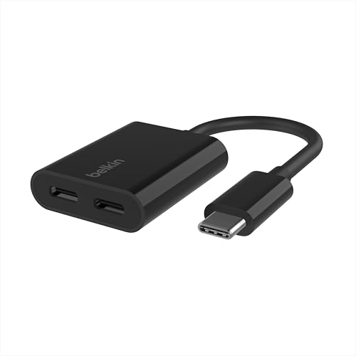 USB-C + USB-Cブラック/USB-C/F7U081btBLK・Color:ブラックStyle:USB-C + USB-C・パッケージ個数:1・USB Type-cを二つに分岐し、スマートフォンやタブレットの充電とオーディオを同時に...