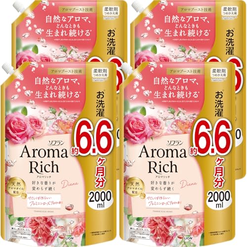 ピンク/詰替2000ml×4個/---・FlavorName:フェミニンローズアロマSize:詰替2000ml×4個・パッケージ個数:1・商品サイズ(幅×奥行×高さ):36.0cm×21.6cm×35.8cm・原産国:日本・香り:フェミニン...